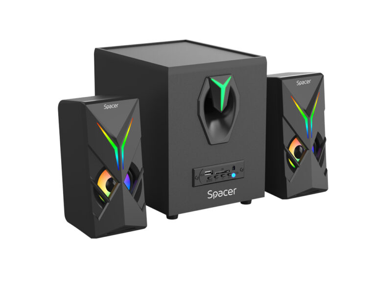 BOXE SPACER Gaming 2.1, RMS: 14W (2 x 3W + 8W), bluetooth, telecomanda ...